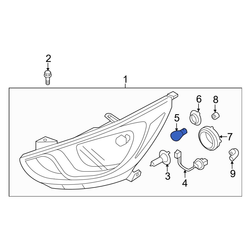 Hyundai OE 1864221007L - Rear Tail Light Bulb