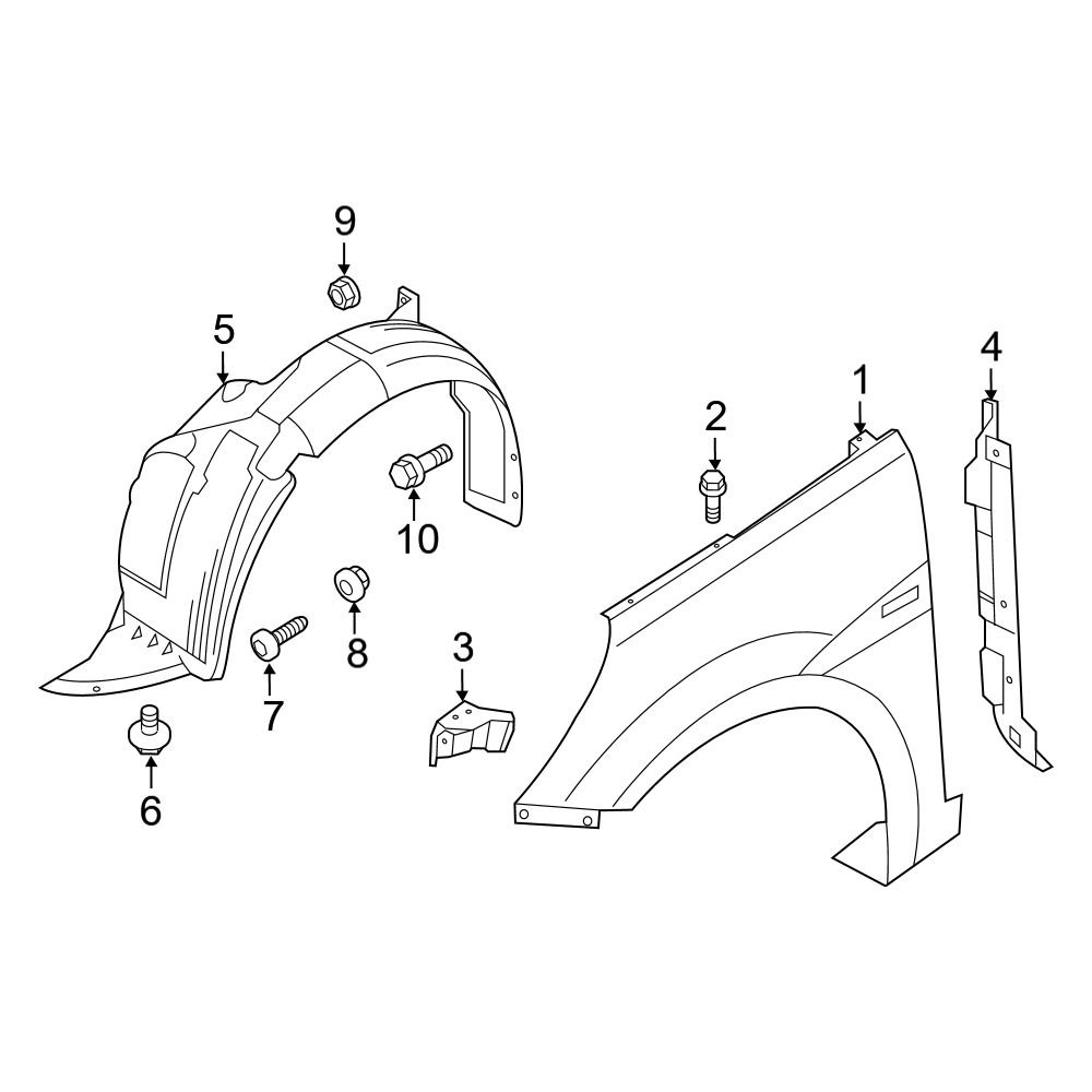 Hyundai OE 868111R000 - Front Left Fender Splash Shield