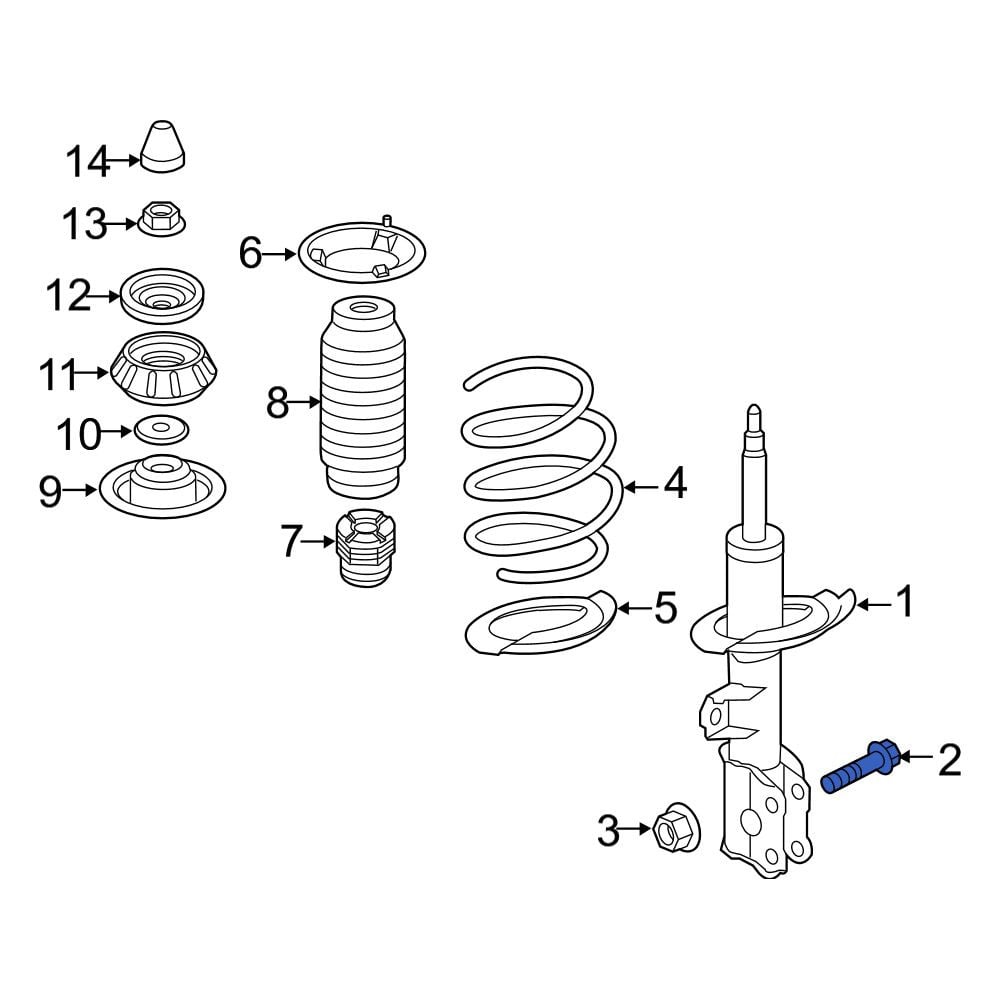 Hyundai OE 546452H000 - Suspension Strut Bolt