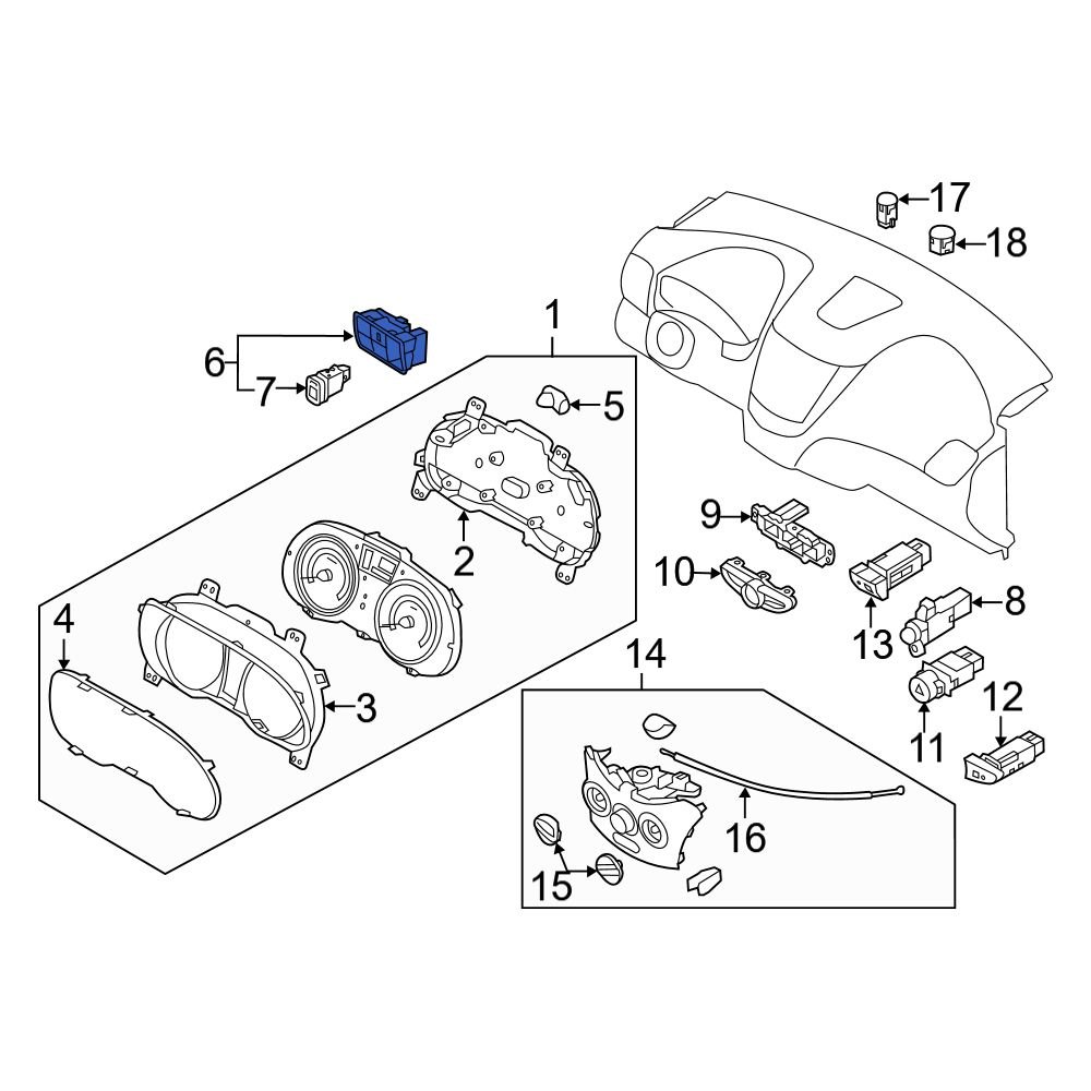 Hyundai OE 934101R001 - Combination Switch