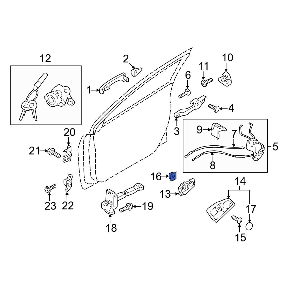 Hyundai OE 1491005000 - Rear Inner Interior Door Handle Nut