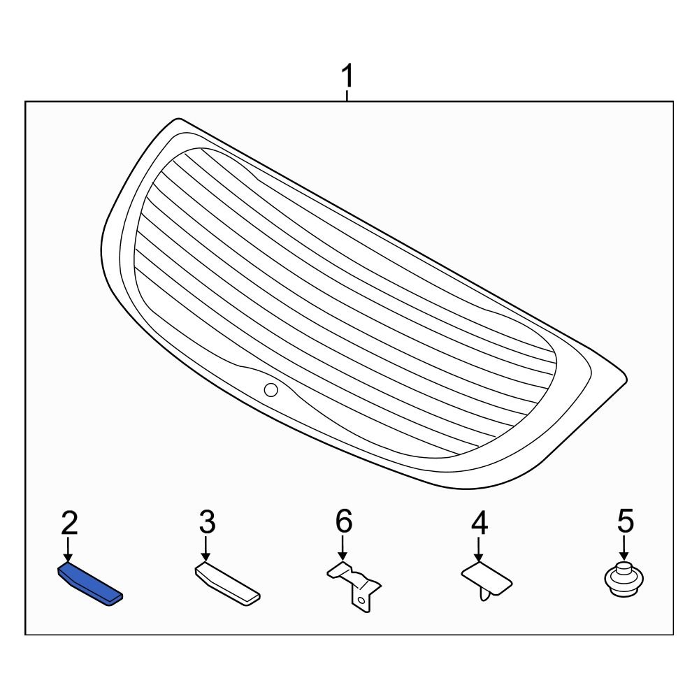 Hyundai OE 861142L000 - Back Glass Spacer