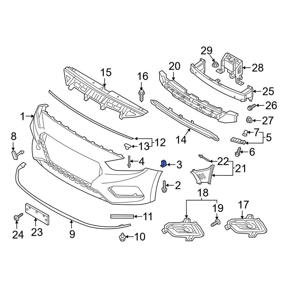 Hyundai OE 866992M000 - Bumper Cover Nut