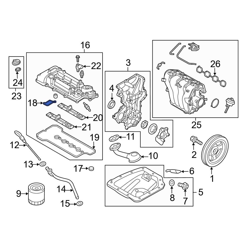 Hyundai OE 224452B800 - Engine Valve Cover Gasket