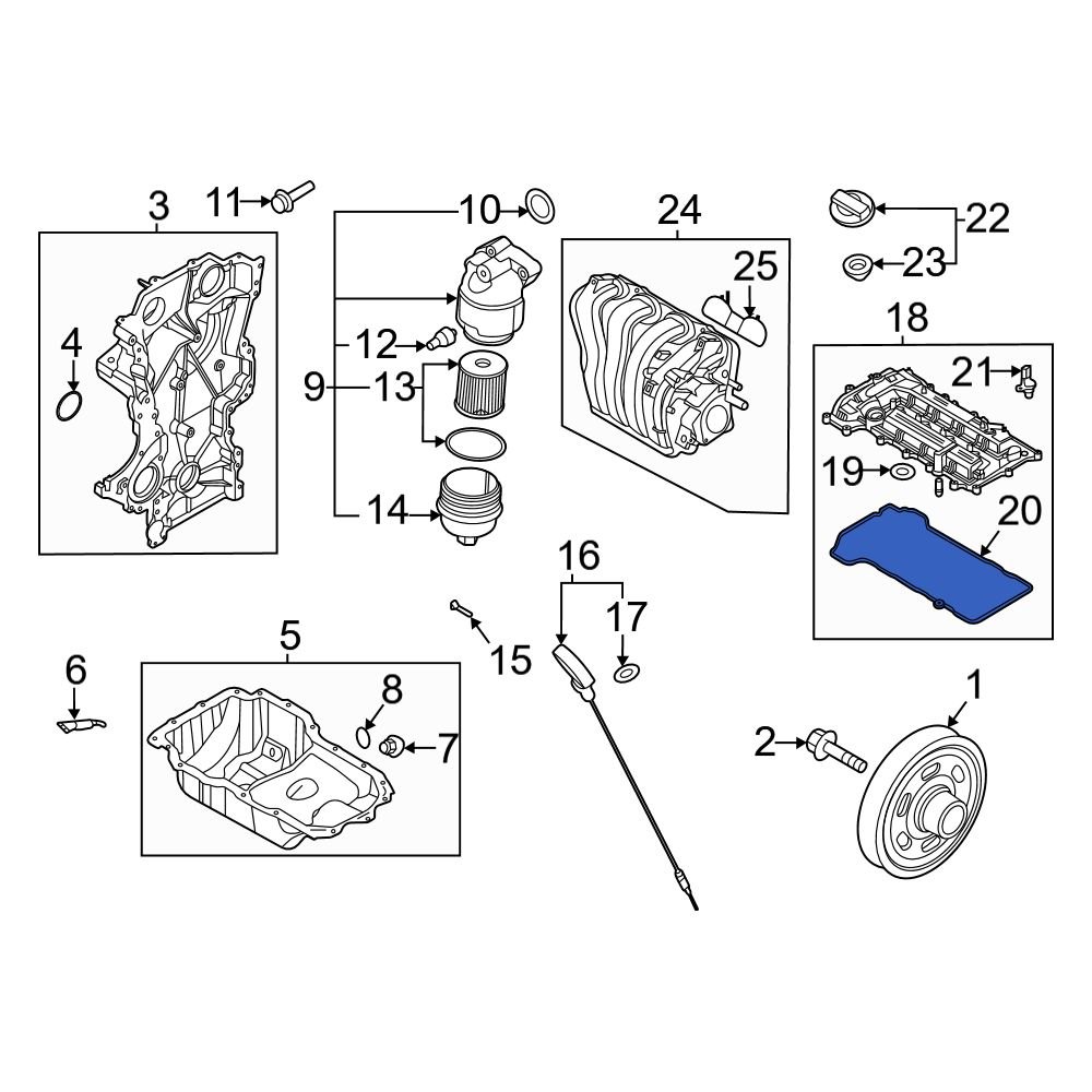 Hyundai OE 224452B800 - Engine Valve Cover Gasket