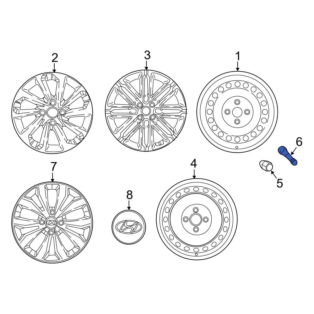 Hyundai OE 5293331300 - Tire Valve Stem