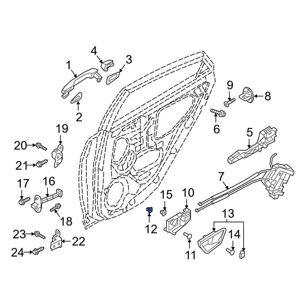 Hyundai OE 1491005000 - Rear Inner Interior Door Handle Grommet