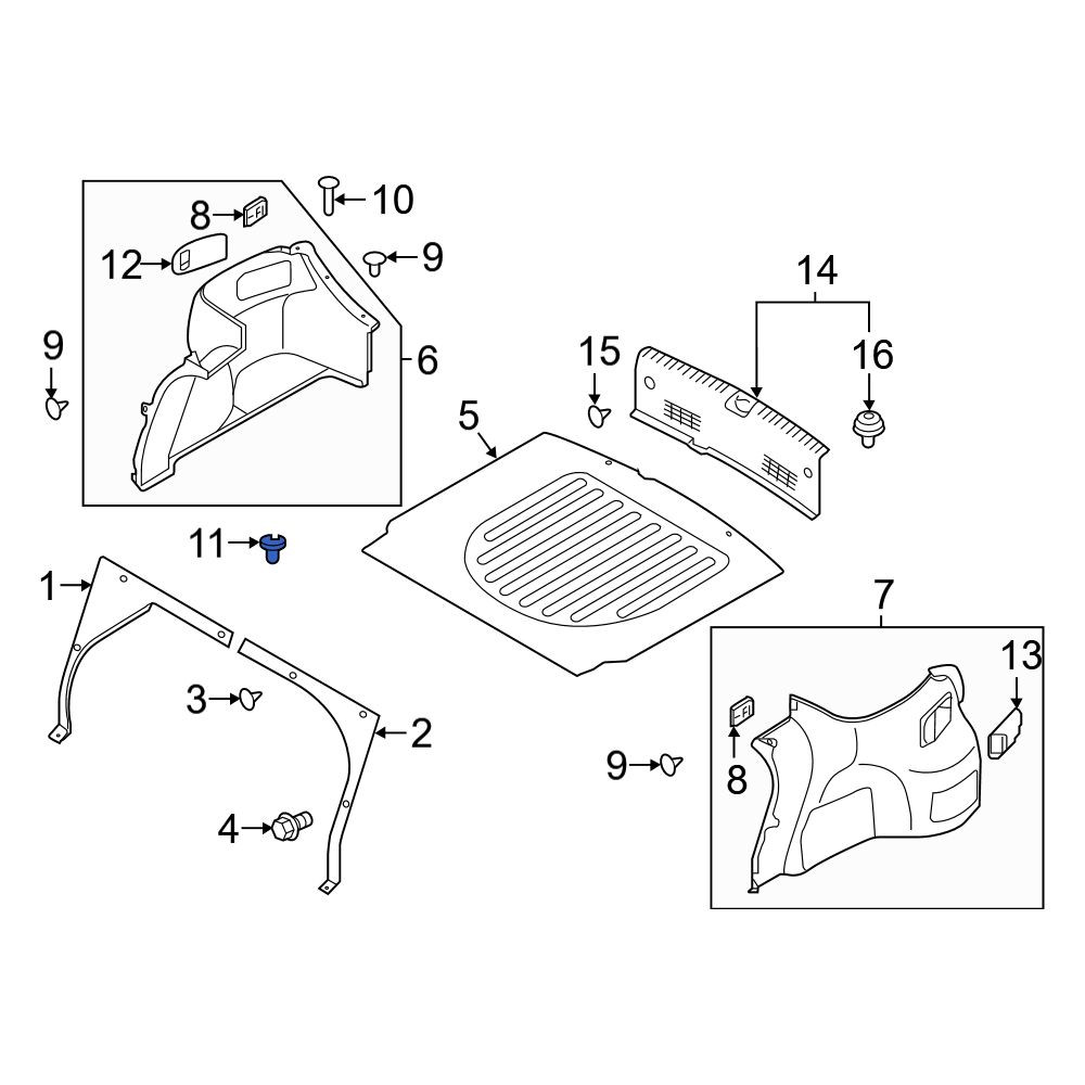 Hyundai OE 8691021010 - Bumper Cover Nut
