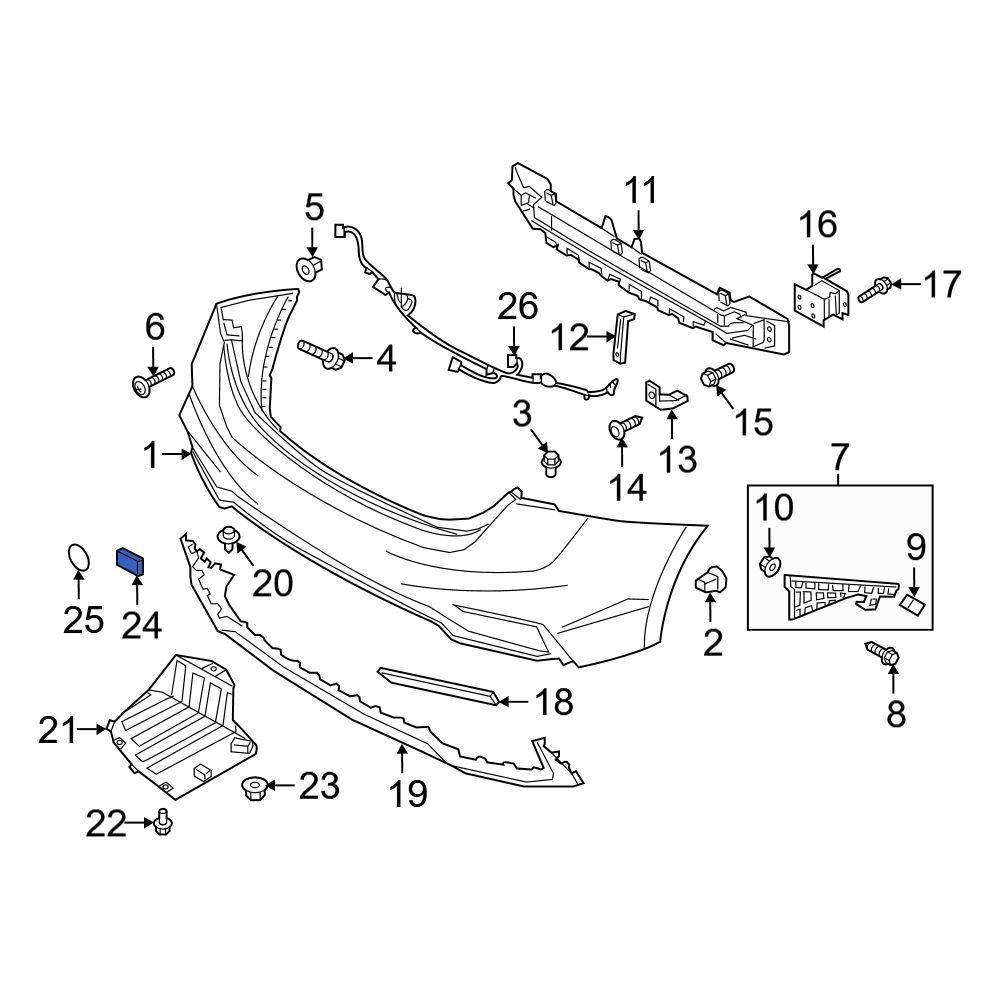 Hyundai OE 869413K000 - License Plate Bracket