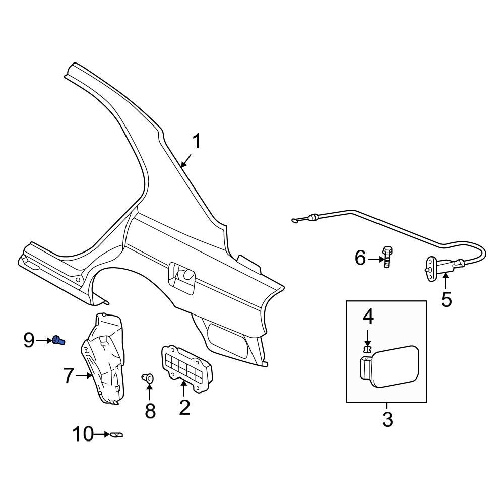 Hyundai OE 8691022000 - Bumper Cover Grommet