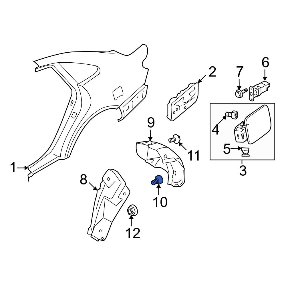 Hyundai OE 1491305010 - Fender Liner Nut