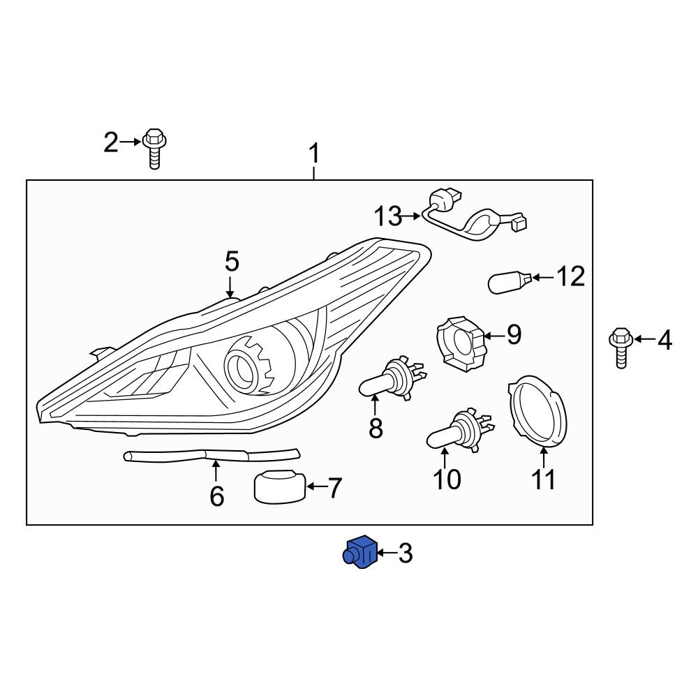 Hyundai OE 9219135000 - Headlight Fastener Clip