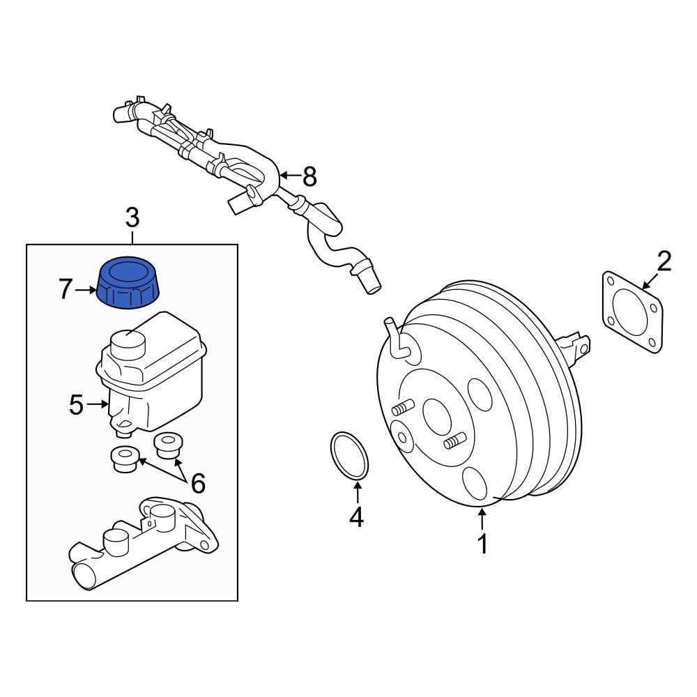 Hyundai OE 585312B500 - Brake Master Cylinder Reservoir Cap