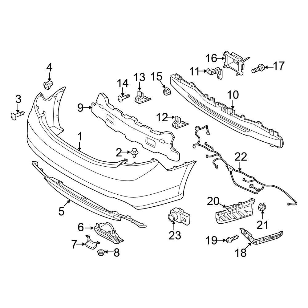 Hyundai OE 1249305167E - Lower Bumper Cover Screw