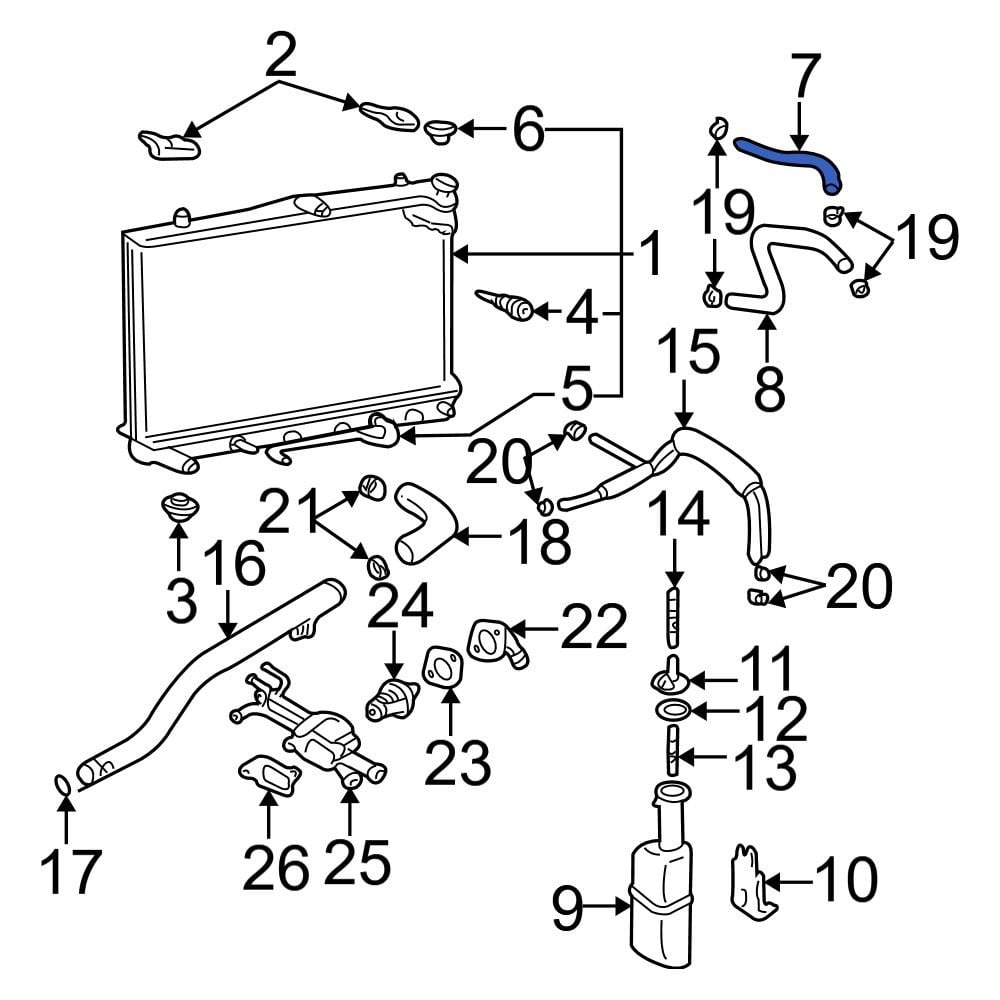 Hyundai OE 254142H100 - Upper Radiator Coolant Hose