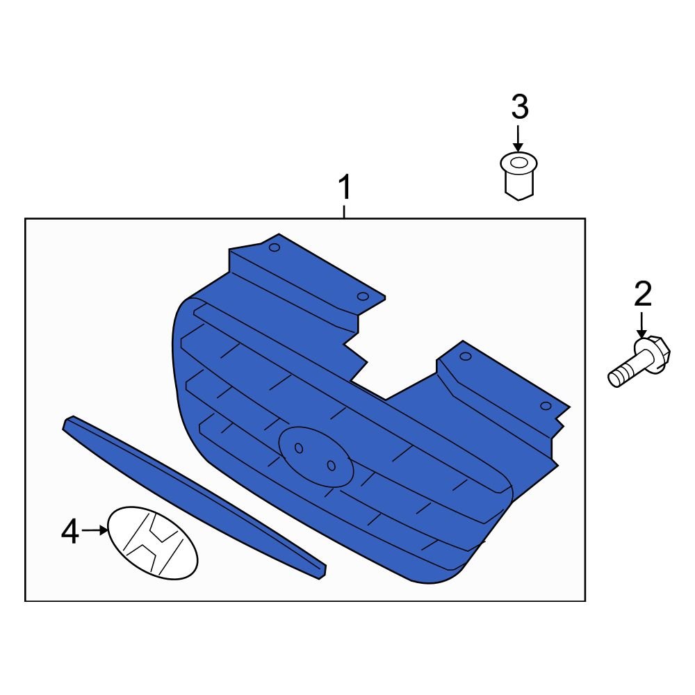Hyundai OE 863502H000 - Front Grille