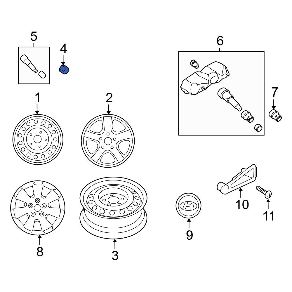 Hyundai OE 529503Y000 - Wheel Lug Nut