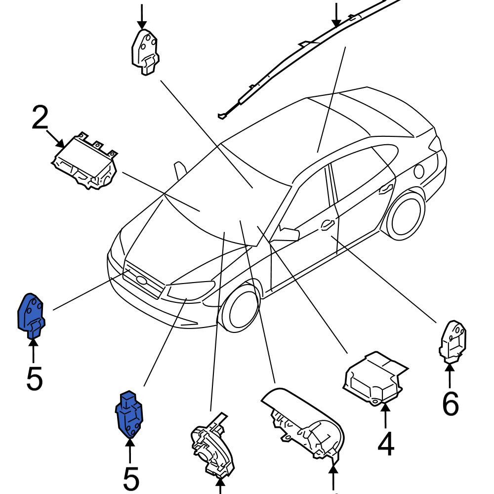 Hyundai OE 959200A100 - Front Air Bag Impact Sensor