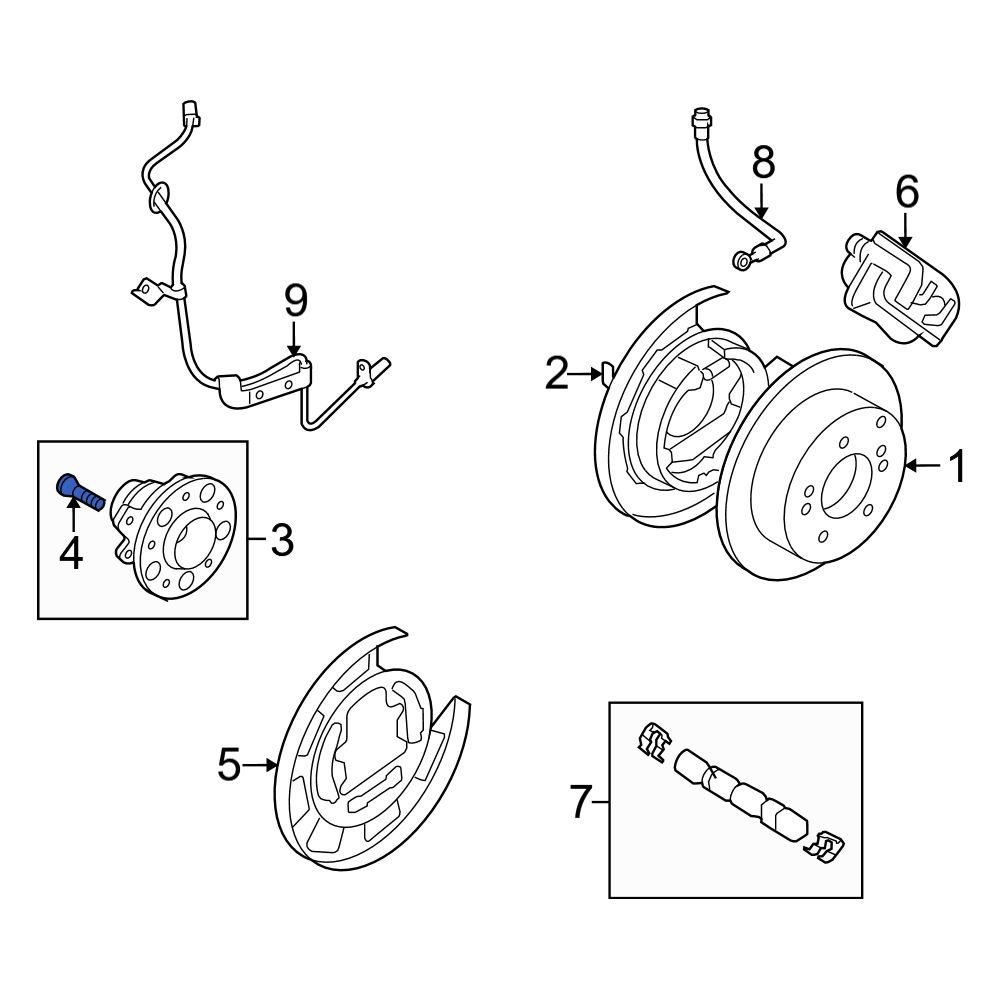 Hyundai OE 527552G000 - Rear Wheel Lug Stud