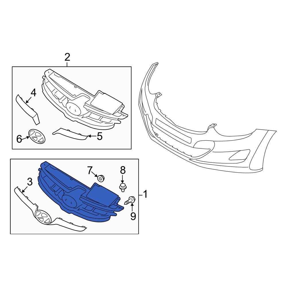 Hyundai OE 865603Y000 - Front Lower Grille