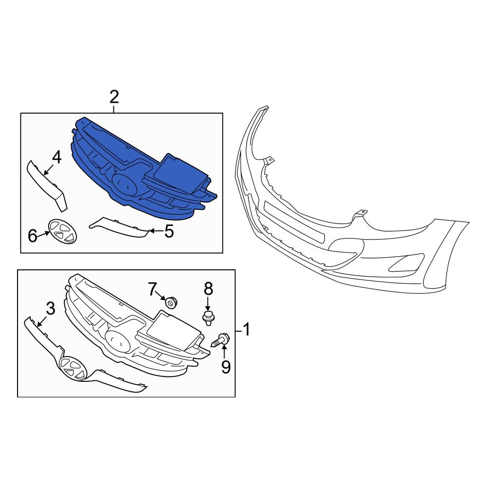 Hyundai OE 865603X200 - Front Lower Grille