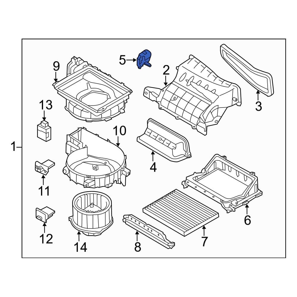 Hyundai OE 971621UAA0 - HVAC Air Adjustment Control Motor