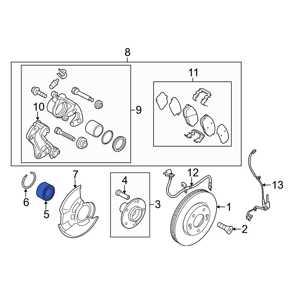 Hyundai OE 517200Q000 - Front Wheel Bearing