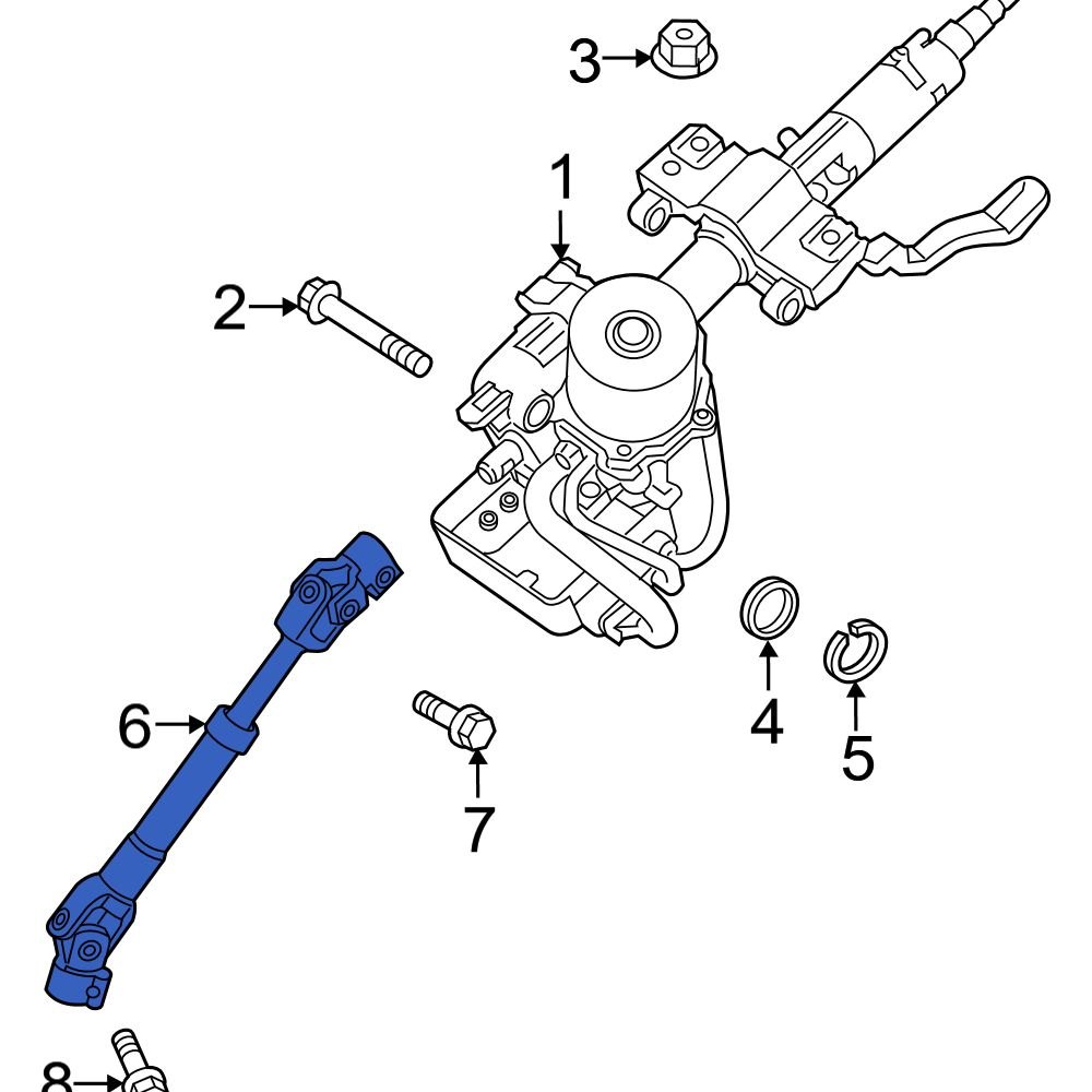 Hyundai OE 564003X002 - Lower Steering Shaft