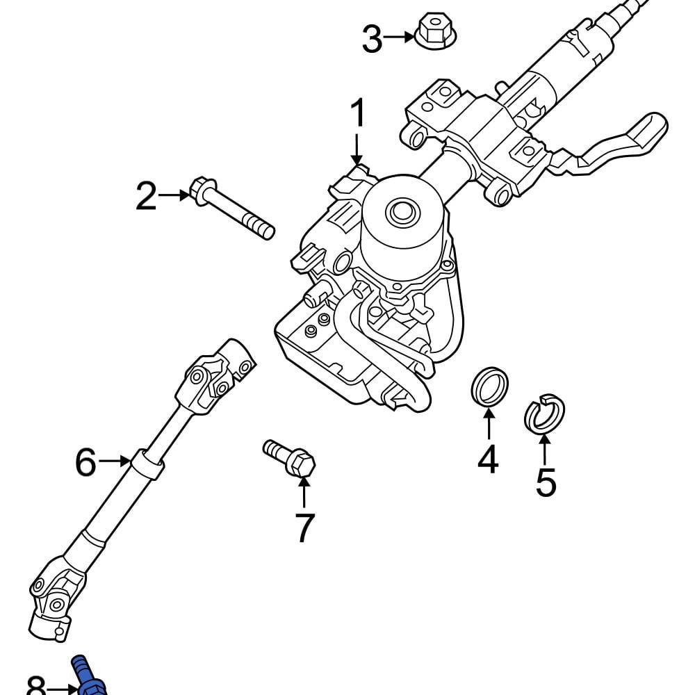 Hyundai OE 564152H000 - Lower Steering Shaft Bolt