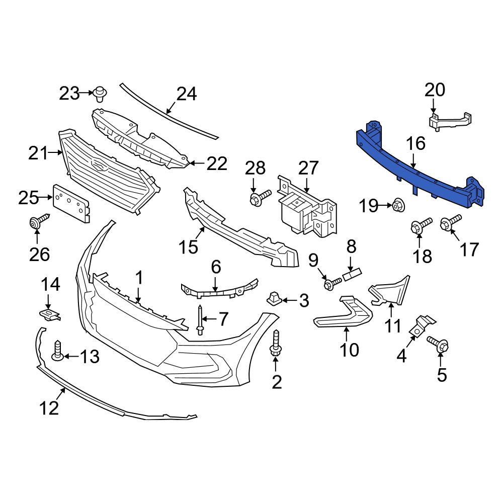 Hyundai OE 64900F2110 - Front Bumper Impact Bar