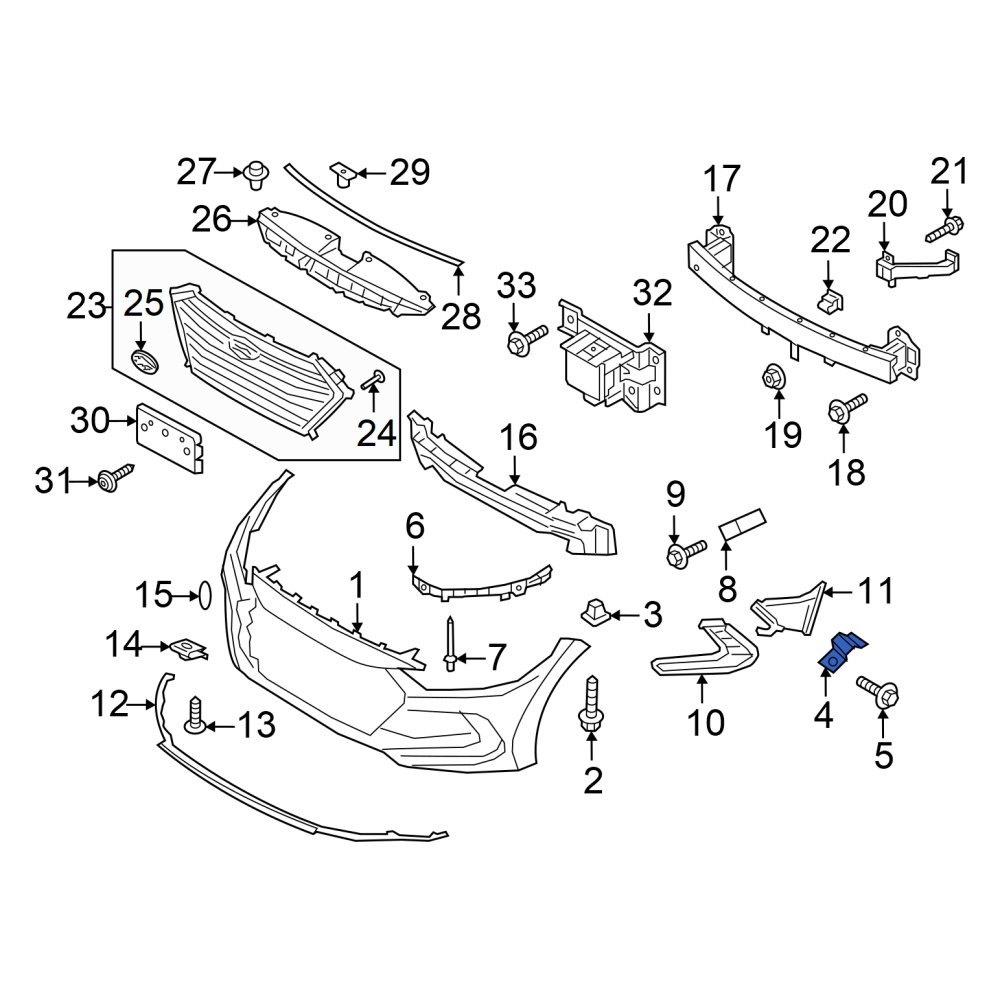 Hyundai OE 86513F2000 - Left Bumper Cover Bracket