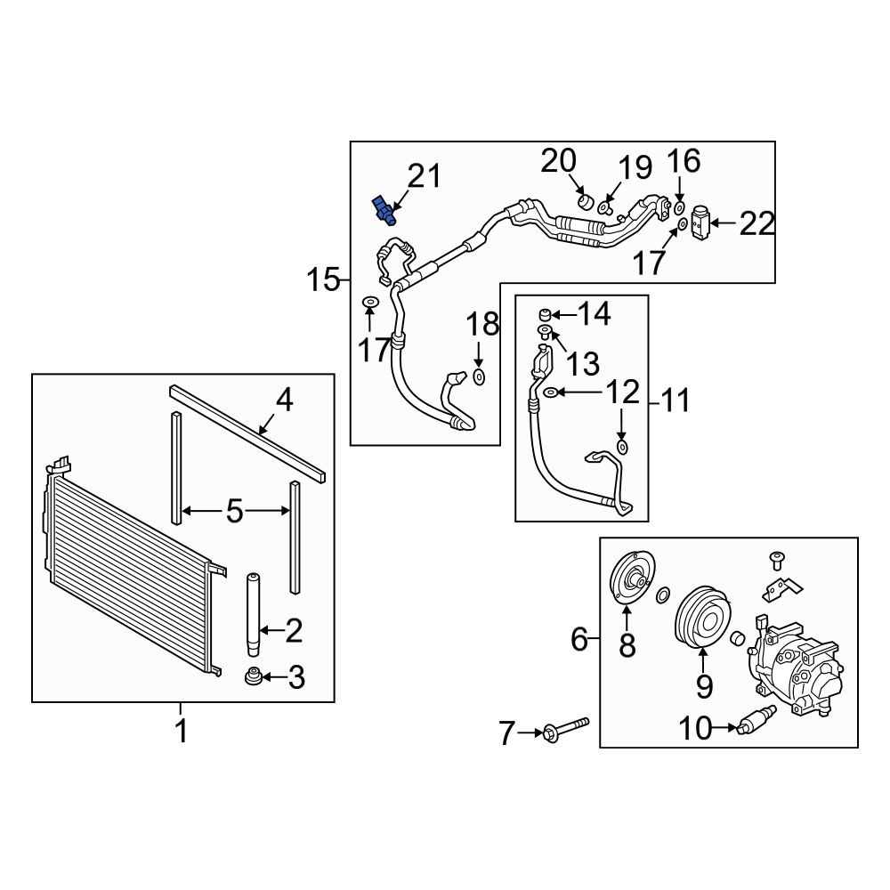 Hyundai OE 97721D2000 - A/C Refrigerant Pressure Sensor