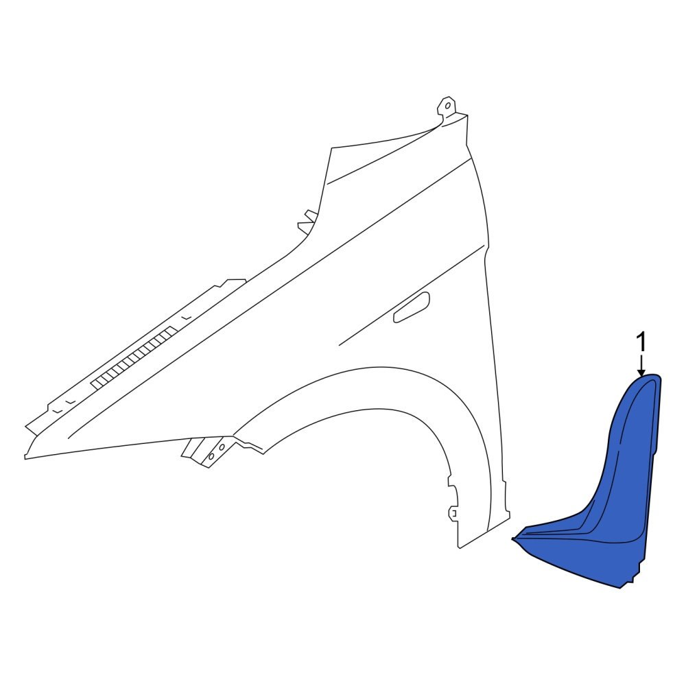 Hyundai OE 86180F2000 - Front Left Fender Molding
