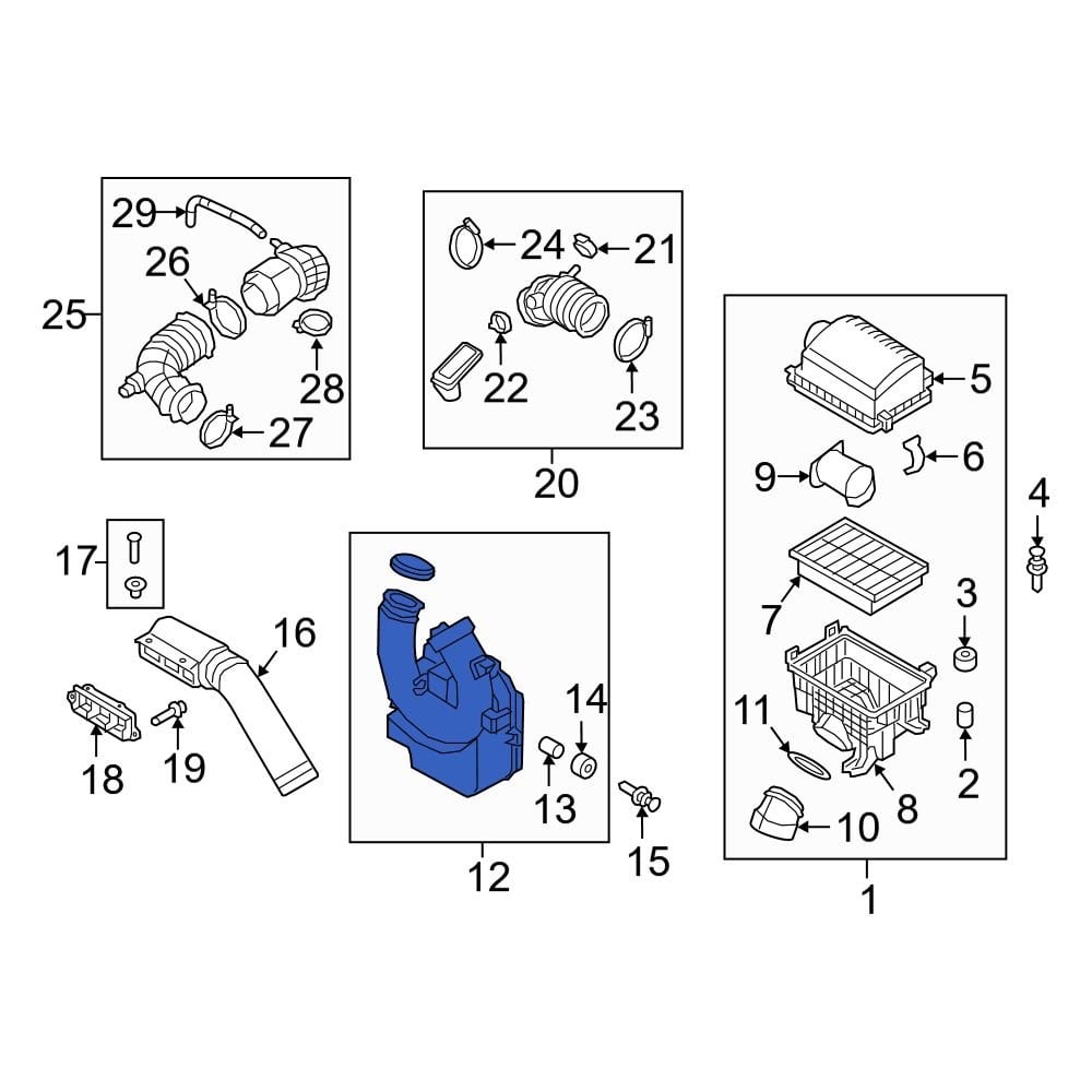 Hyundai OE 28220F2000 - Engine Air Intake Resonator