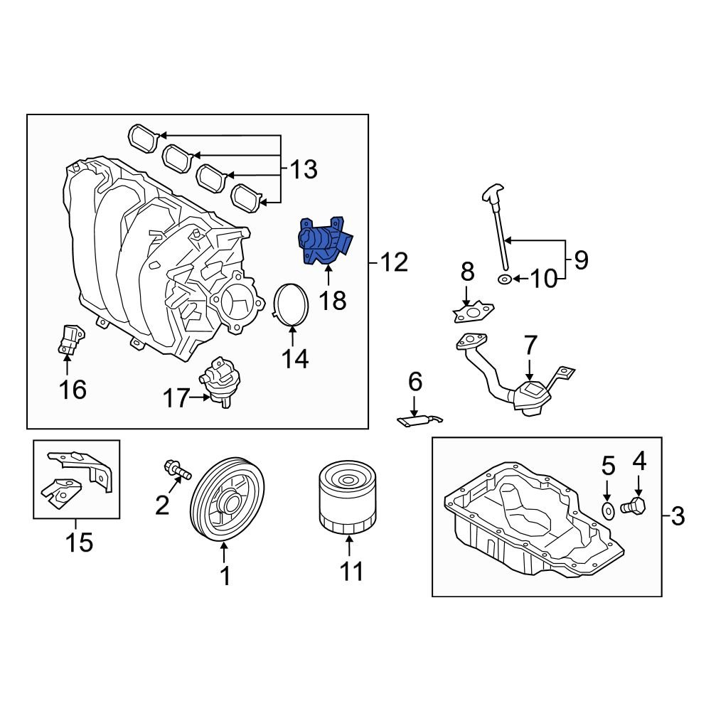Hyundai OE 243752E100 - Engine Variable Valve Timing (VVT) Solenoid