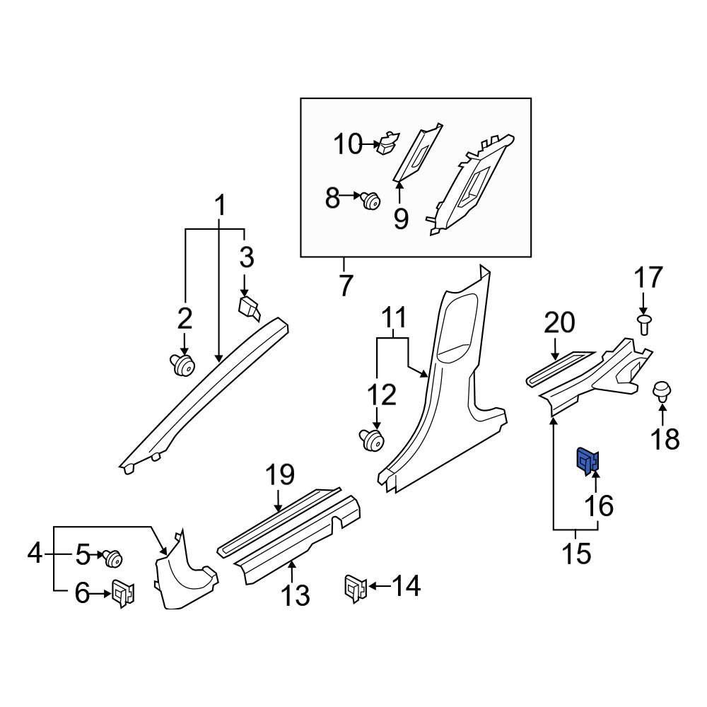 Hyundai OE 858393X000 - Kick Panel Retainer