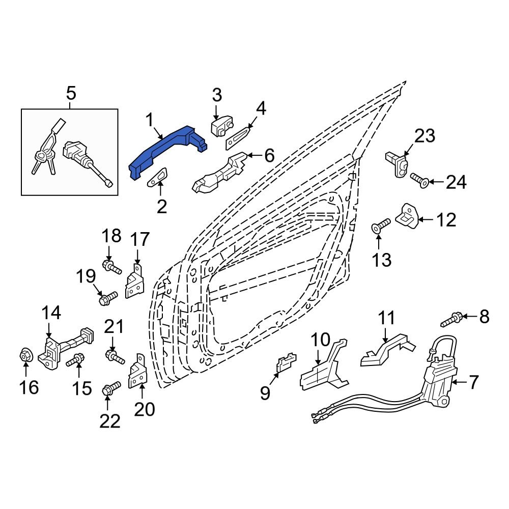 Hyundai OE 82651F2010 - Rear Left Outer Exterior Door Handle
