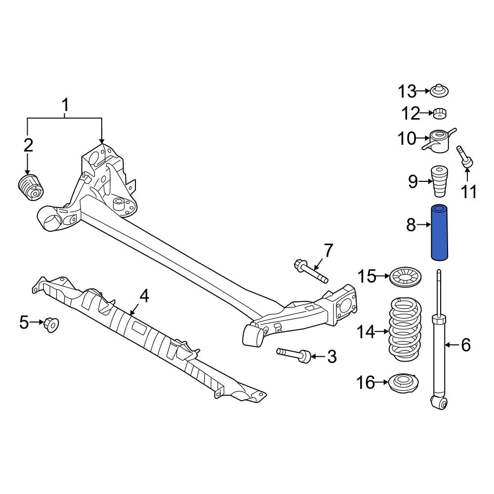 Hyundai OE 55316F2000 - Rear Suspension Shock Absorber Bellows