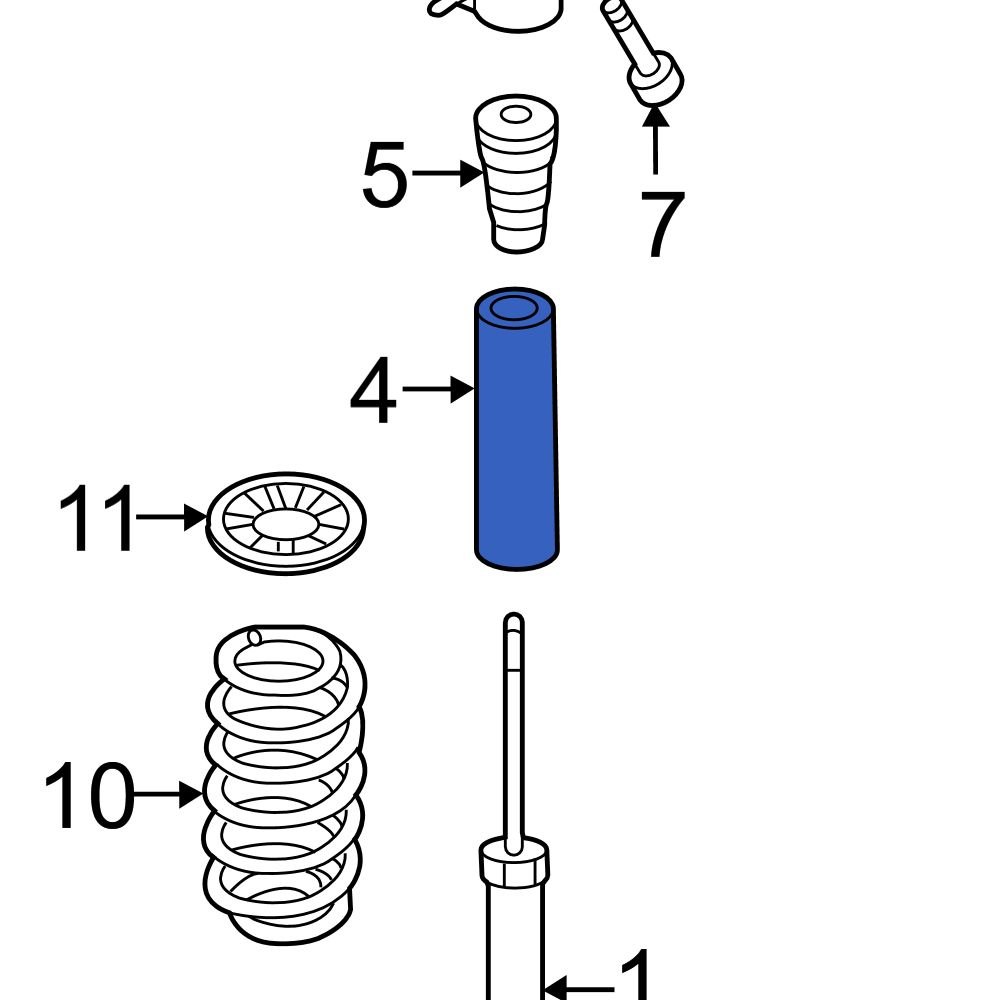 Hyundai OE 55370G2000 - Rear Suspension Shock Absorber Bellows