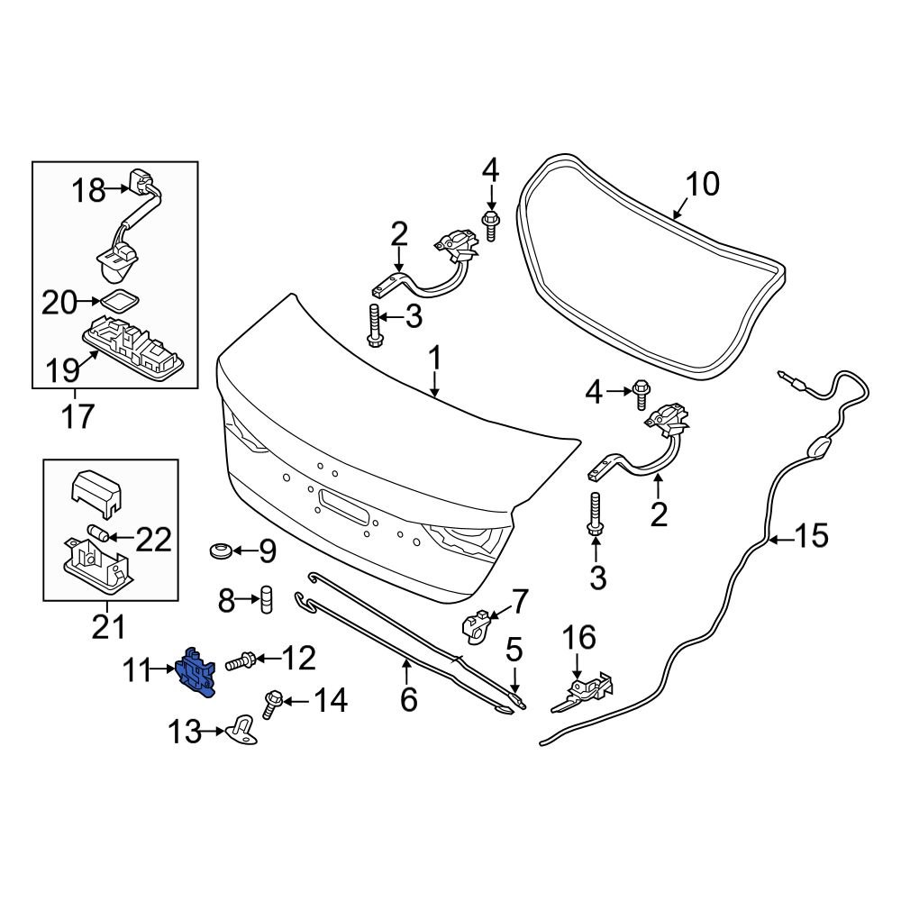 Hyundai OE 81230F2010 - Rear Deck Lid Latch