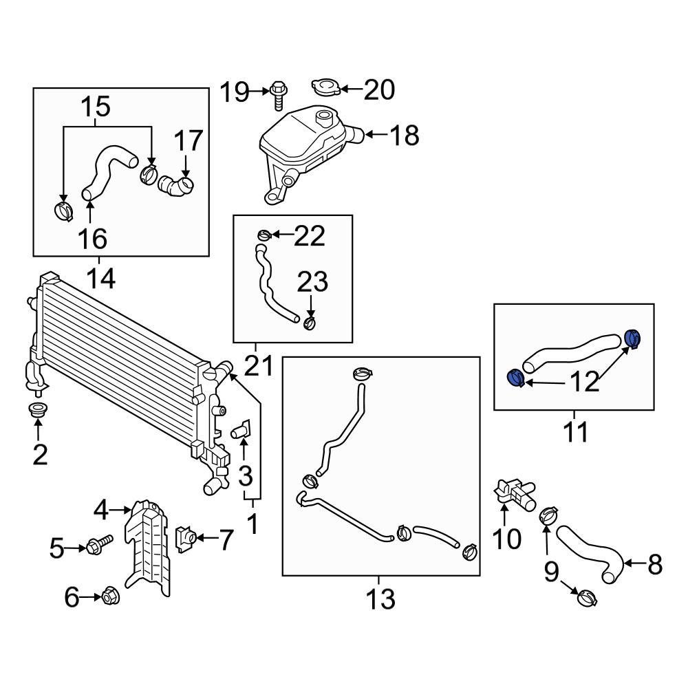 Hyundai OE 253312P044 - Front Lower Radiator Hose Clamp