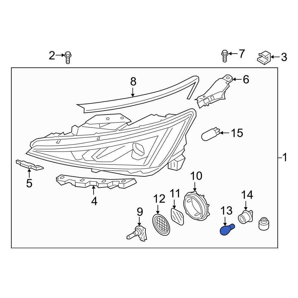 Hyundai OE 1864421058L - Rear Tail Light Bulb