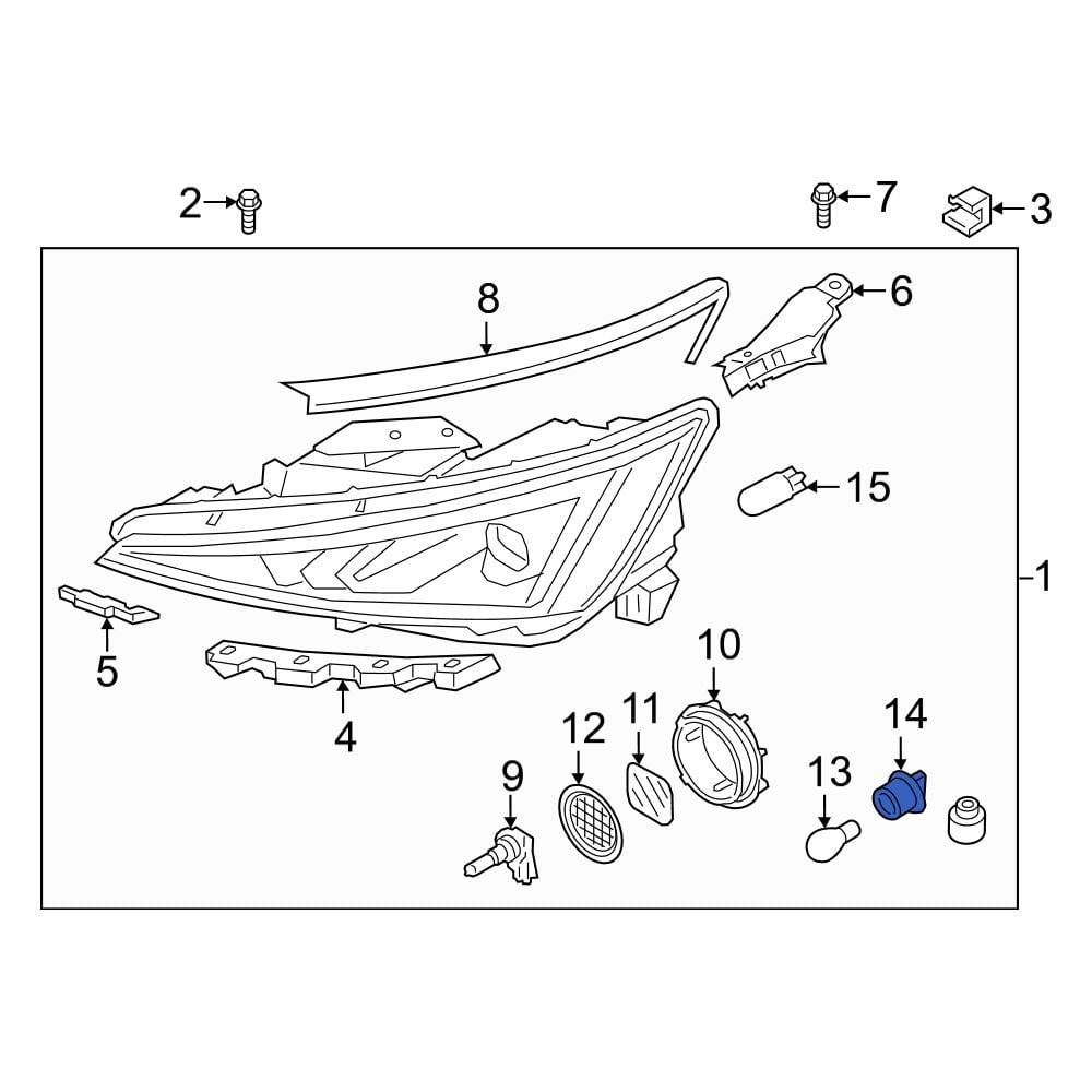 Hyundai OE 92161L1000 - Front Side Marker Light Socket