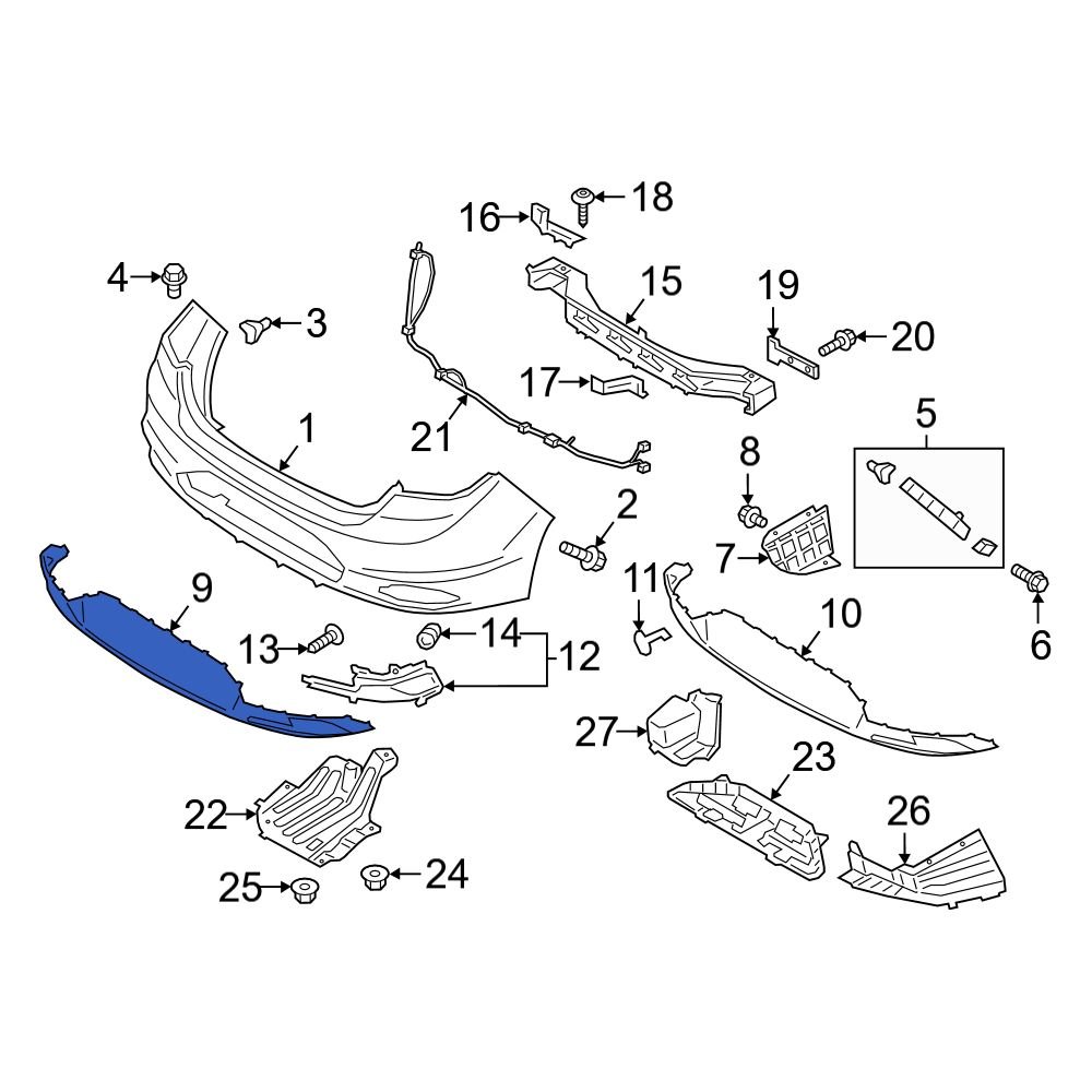 Hyundai OE 86612F3510 - Rear Valance Panel