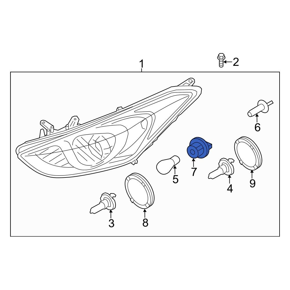 Hyundai OE 921663K000 - Front Turn Signal Light Socket