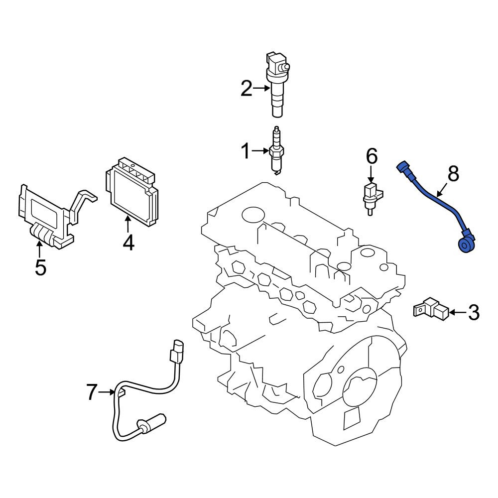 Hyundai OE 392502E000 - Ignition Knock (Detonation) Sensor