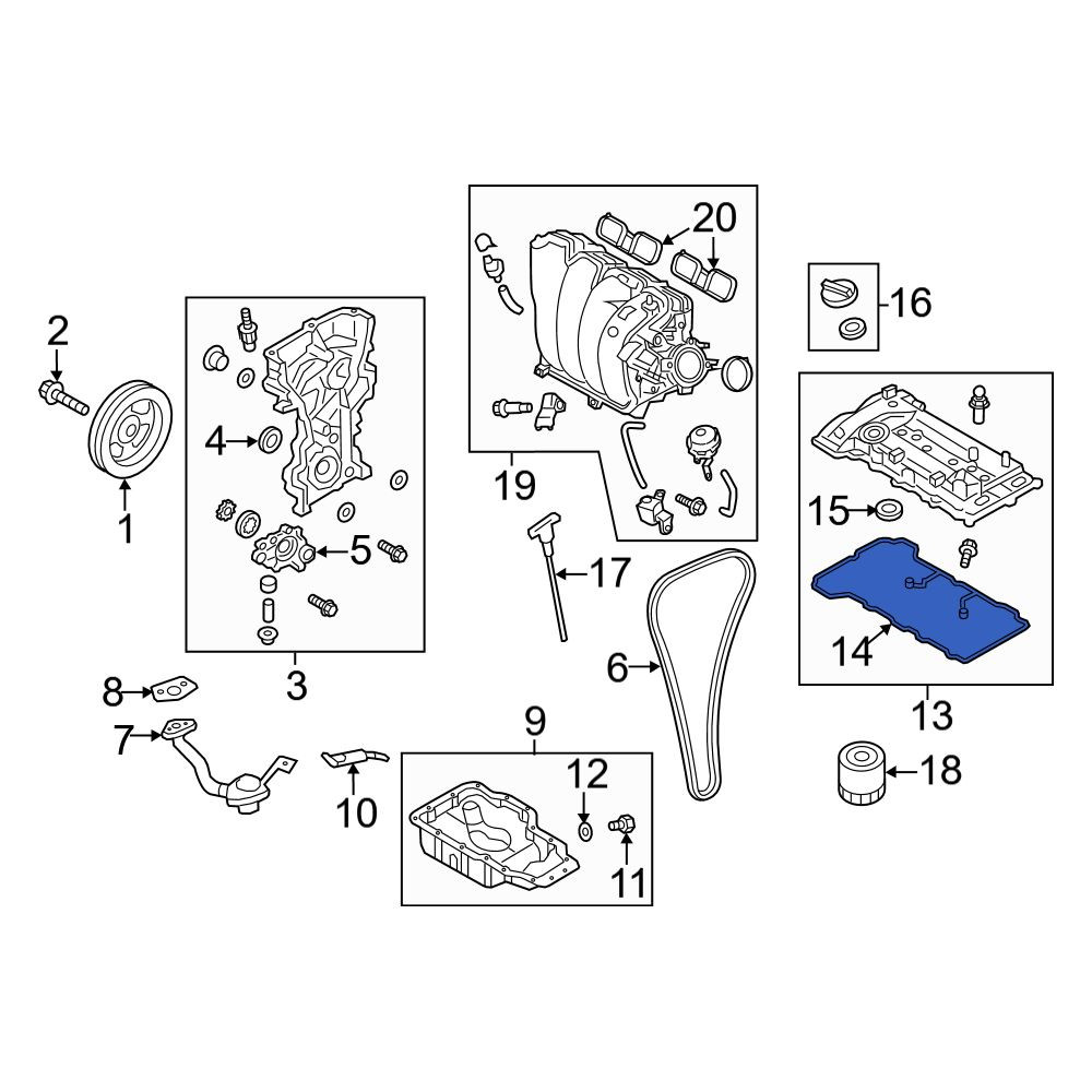 Hyundai OE 224412E000 - Engine Valve Cover Gasket