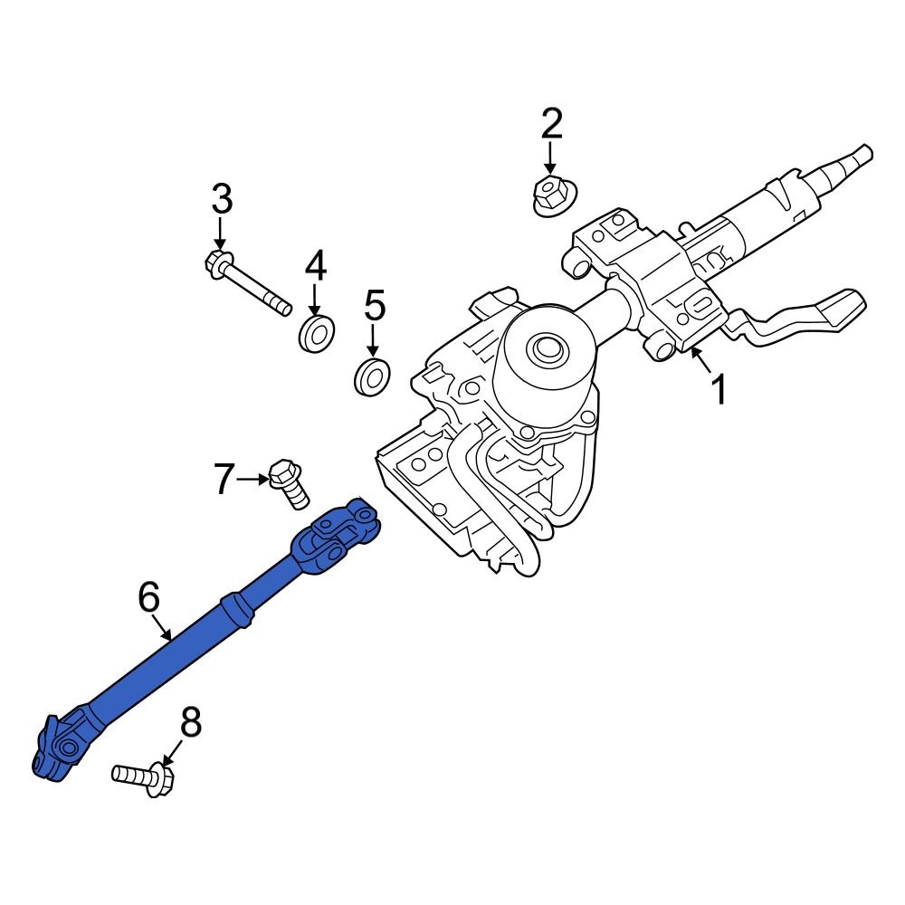 Hyundai OE 564003X002 - Steering Shaft