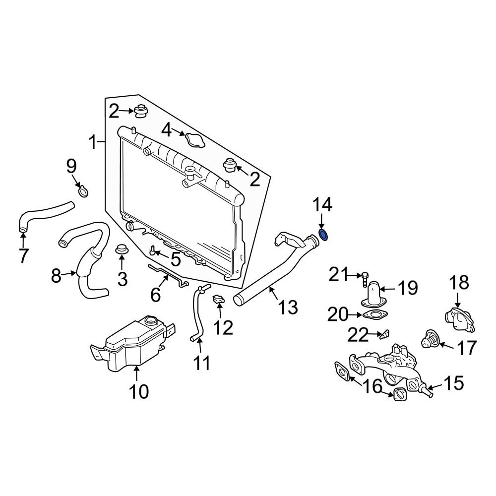 Hyundai OE 2546235504 - Engine Coolant Pipe Seal