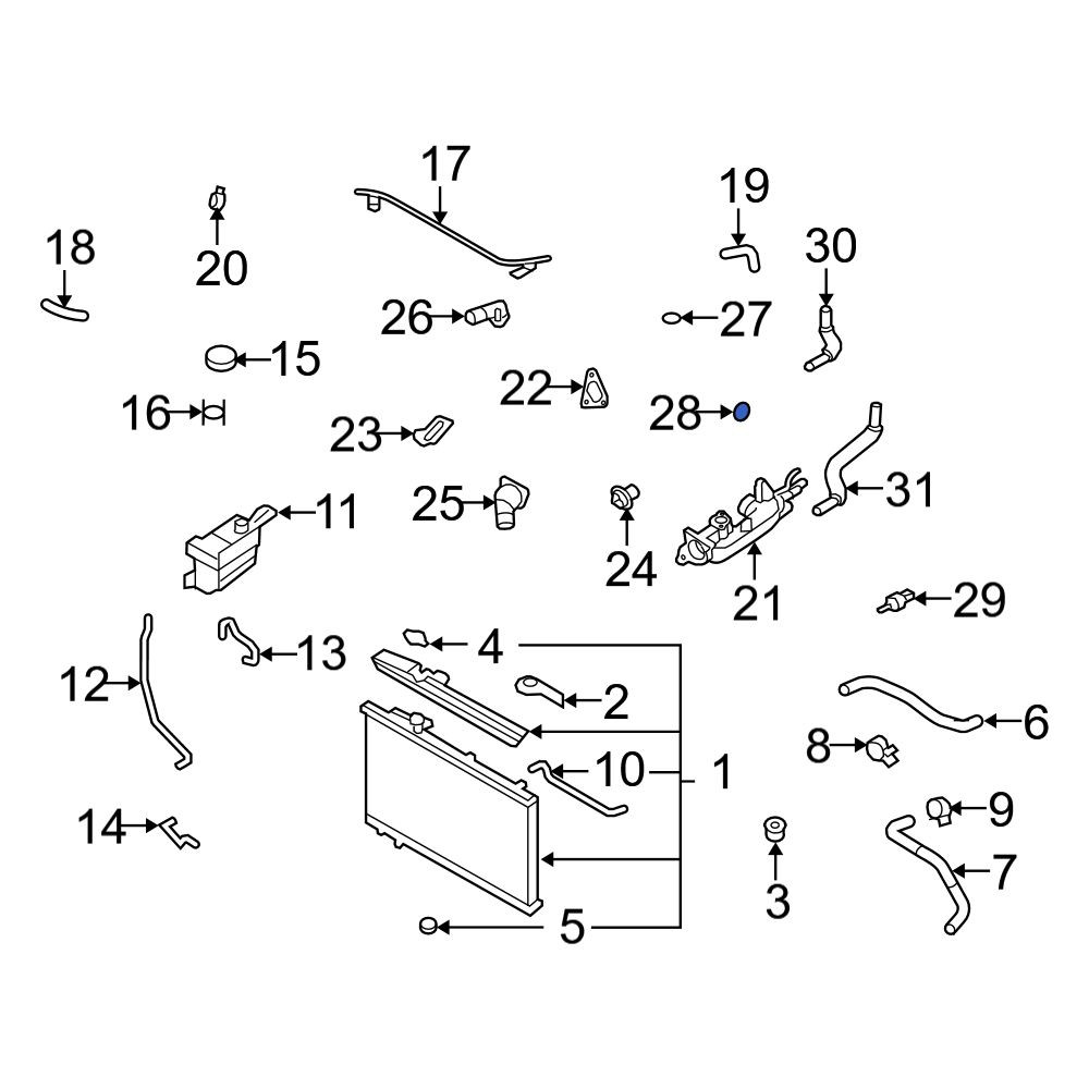 Hyundai OE 2546235504 - Engine Coolant Pipe Seal